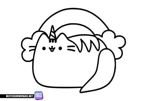Pusheen Unicorn Coloring Page Free Printable Coloring Pages