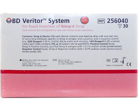 Bd Veritor System Strep A Test Kit 30 Testskit Save At — Tiger Medical