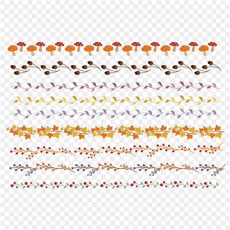 Dividing Line Small Mushroom Dividing Line Maple Leaf Dividing Line