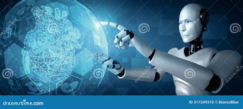 Mlp Future Medical Technology Controlled By Ai Robot Using Machine Learning Stock Illustration