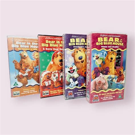 Bear In The Big Blue House Vhs Video Bundle X 4 Xmas Summer Happy