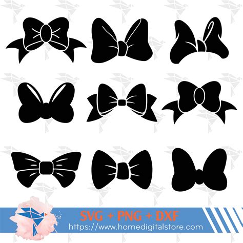 Bow Vector Svg Png Dxf