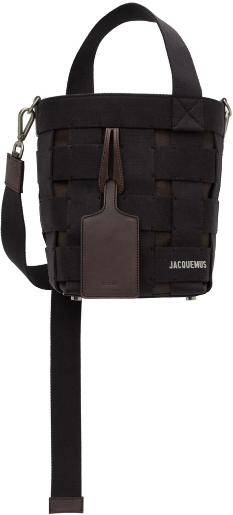 Jacquemus 棕色 Le Raphia 系列 Le Seau 单肩包 Ssense