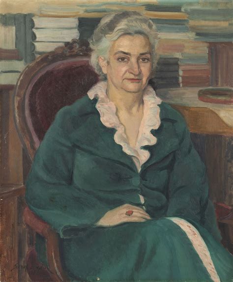 Seref Akdik Eşi Sara Hanımın Portresi 1951 Mutualart