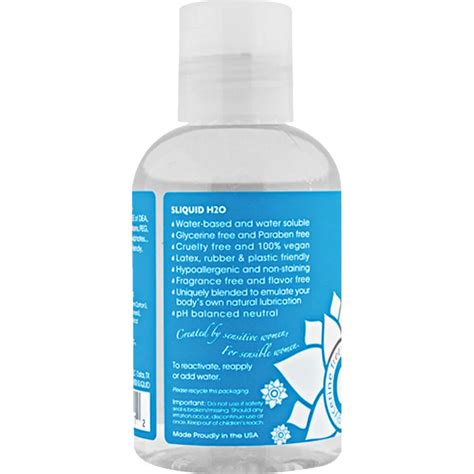 Sliquid Naturals H2o Water Lubricant🍯couples Intimate Real Feel Glide