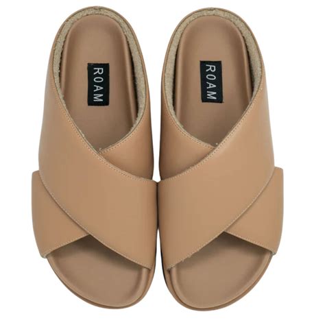 Roam Cross Stack Platform Sandals In Nude