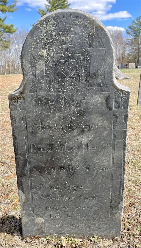 Rev Abner Reeve 1708 1798 Find A Grave Memorial