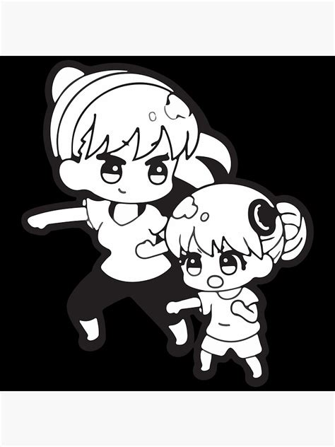 Yor And Anya Forger Chibi Black And White Poster For Sale By