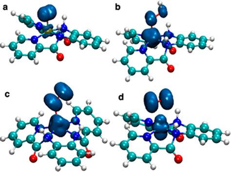 Spin Density For The A Oxo Complex B Peroxide Complex C