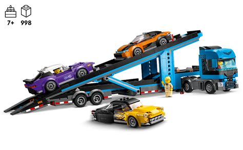 Lego City Car Transporter Truck With Sports Cars Building Toy Set