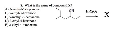 Solved H2cr04 8 What Is The Name Of Compound X A