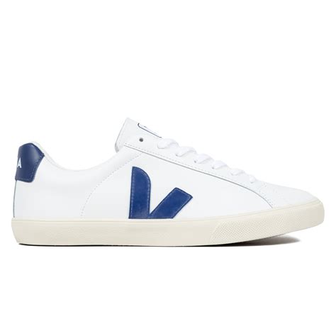Veja Esplar Logo Leather Extra White Cobalt Eo0202939b Consortium