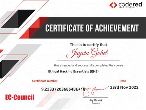 Jayvin Gohel On Linkedin Ethicalhackingessentials Eccouncil Ethicalhacking Ehe