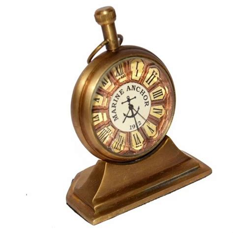 Analog Golden Brass Desktop Table Clock For Office Shape Round At Rs 550piece In Roorkee