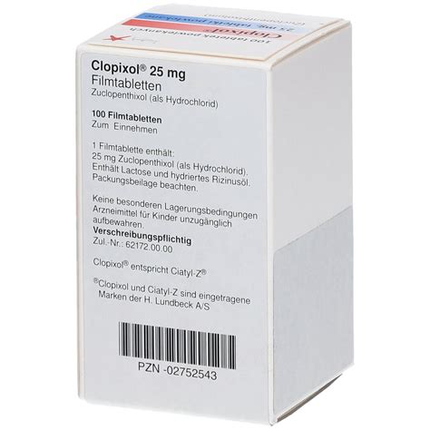 Clopixol 25 Mg 100 St Mit Dem E Rezept Kaufen Shop Apotheke
