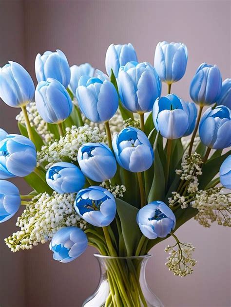 Blue Tulips Amazing Flowers Tulips Blue Bouquet