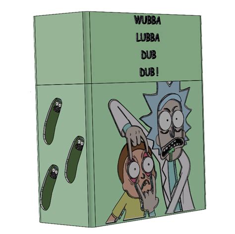 Free Stl File Rick And Morty Cigarette Box・3d Print Design To Download