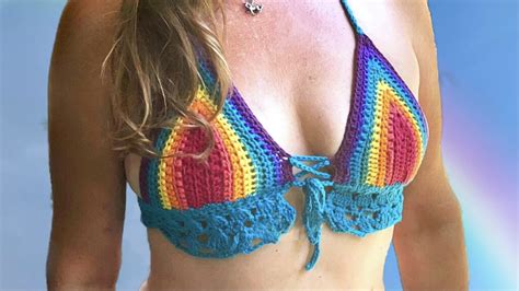 Easy Crochet Bikini Top Pattern Rainbow Crochet Bikini Top Free