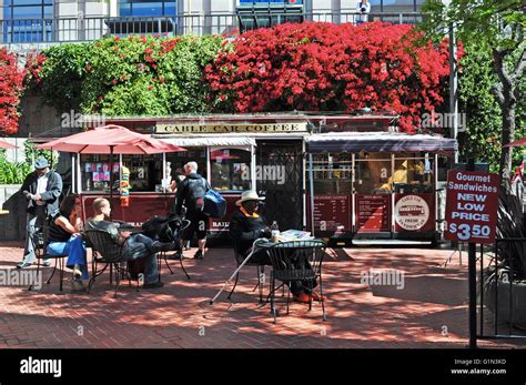 San Francisco The Cable Car Coffee In Hallidie Plaza The Square In