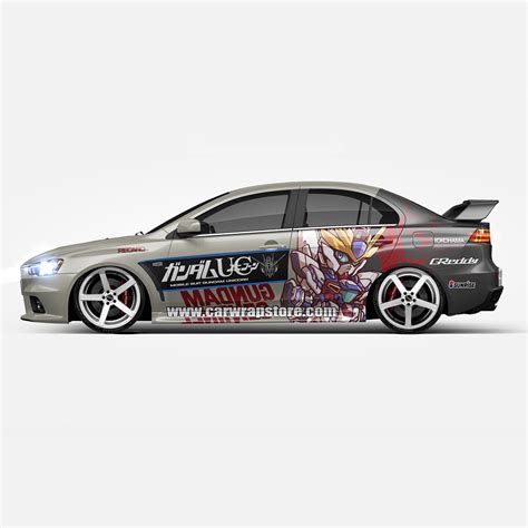 Gundam 12 Car Both Sides Wrap Itasha Anime Stickers Decals Made With