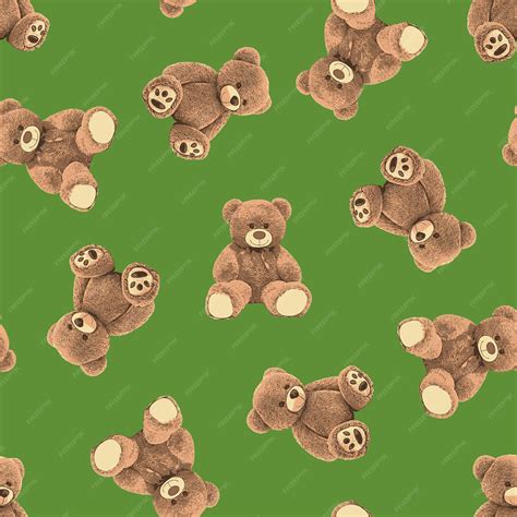 Premium Vector Teddy Bear Pattern 33