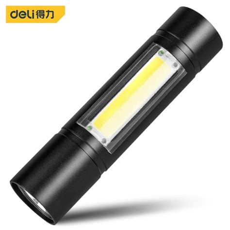 Jual Deli Mini Flashlight Senter Mini Cas Charge 3w 100 Lm Dl551002 Shopee Indonesia