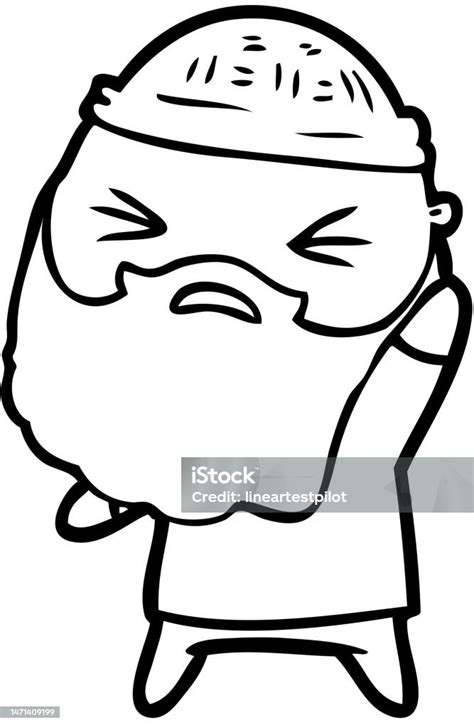 Comic Mann Mit Bart Stock Vektor Art Und Mehr Bilder Von