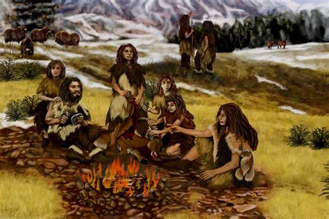 Early Humans Gathering