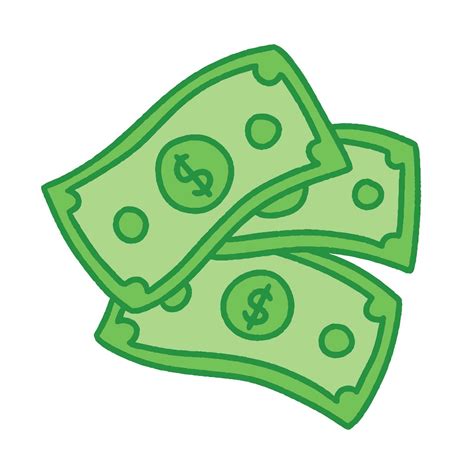 Hand Drawn Money Cartoon Dollar Bill Illustration Banknote Business