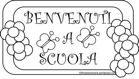 Striscione Benvenuti Da Colorare