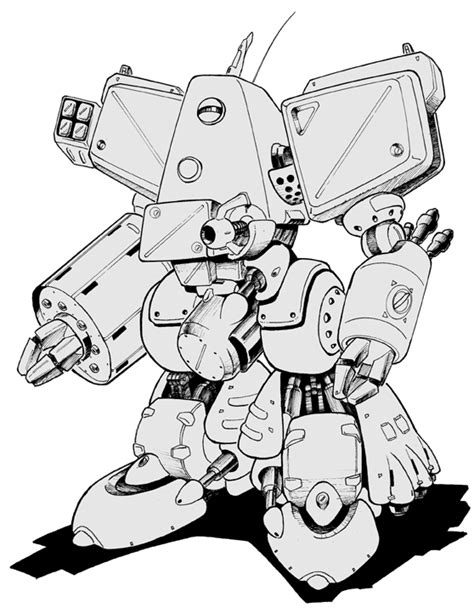 Jiang Takuminowebmail Battletech Cannon Claws Full Body Greyscale Mecha Monochrome No