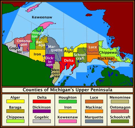 ملفupper Peninsula Counties Mapsvg المعرفة