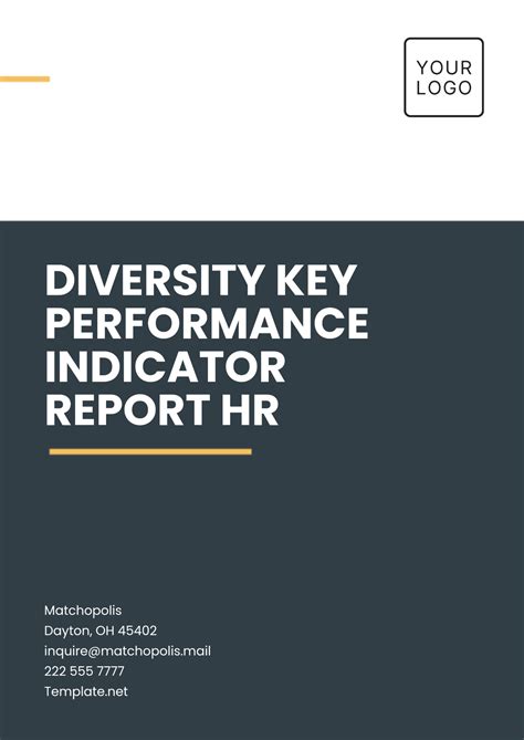 Free Diversity Key Performance Indicator Report HR Template To Edit Online