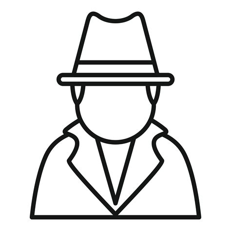 Security Agent Icon Outline Vector Secret Service 15155232 Vector Art