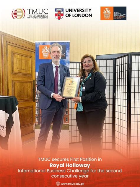 Tmuc Secures First Position In Royal Holloway International Business