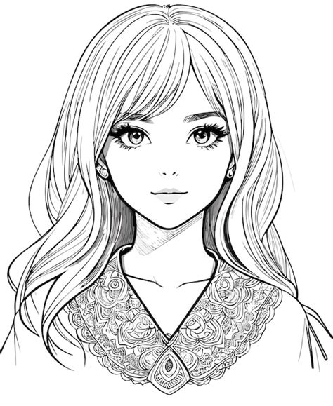 Premium Vector A Realistic Hand Drawn Sketch Of Beautiful Girl