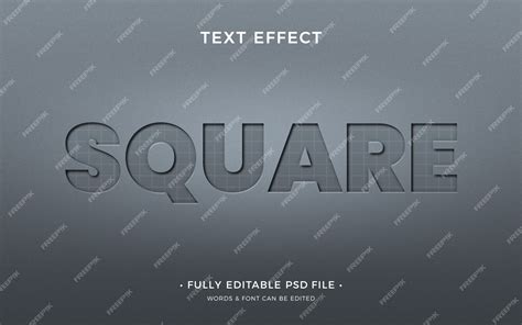 Premium Psd Square Text Effect