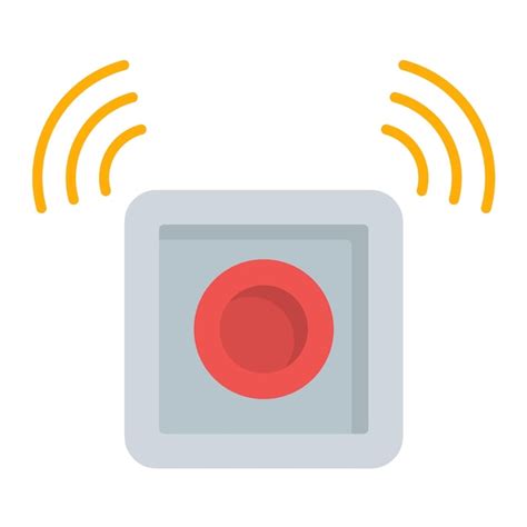 Premium Vector Emergency Button Flat Illustration