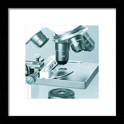 Light Microscope Stage And Lenses 2 Framed Print By Wladimir Bulgar