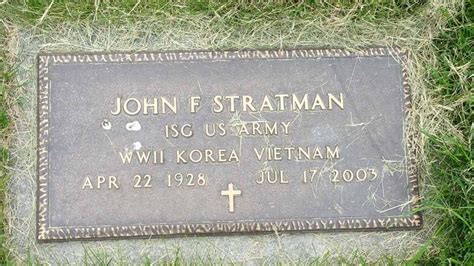 John F Stratman 1928 2003 Find A Grave Memorial