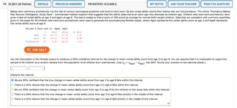 Solved 10 [0 25 1 25 Points] Details Previous Answers