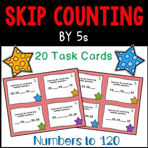 Skip Counting By 5s Task Cards Task Cards Fun Card Games Skip