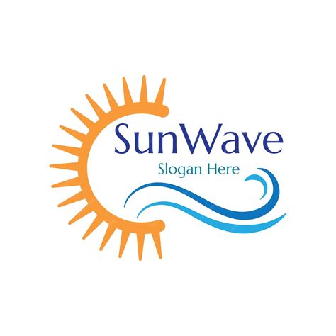 Premium Vector Sun And Waves Illustration Design Vector Template