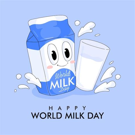 Premium Vector Vector Happy World Milk Day Poster Template