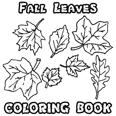 Fall Leaves Coloring Pages For Kindergarten