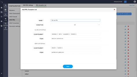 Configuring RRL Exception List For Microsoft DNS
