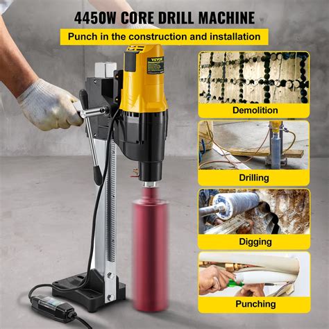 Diamond Core Drilling Machine 10 255 Mm Capacity 4450w Concrete Core
