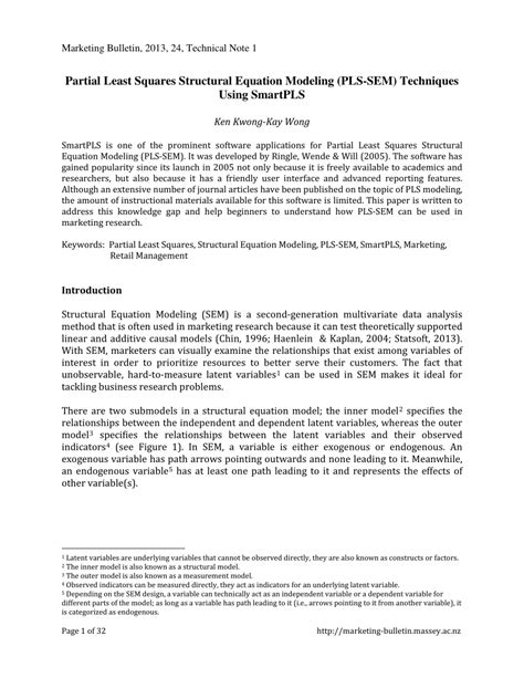 Pdf Partial Least Square Structural Equation Modeling Pls Sem