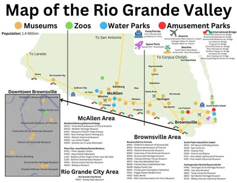 Map Of The Rgv With Landmarks And Attractions Rriograndevalley