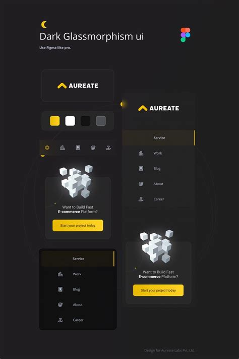 Glassmorphism Dashboard Dark Mode Ui Ui Design Website Figma Ui Ux